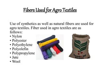 Agro textile | PPTX
