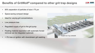 Advanced grit separation system GritWolf® for removal of grit with size below 100 µm for ...