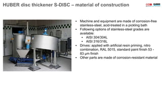 HUBER disc thickener S-DISC: Effective and efficient sludge thickening ...