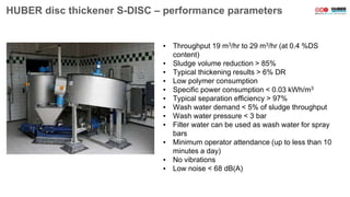 HUBER disc thickener S-DISC: Effective and efficient sludge thickening ...