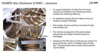 HUBER disc thickener S-DISC: Effective and efficient sludge thickening ...