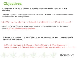 Technical efficiency of smallholder maize growers in Nepal | PPTX