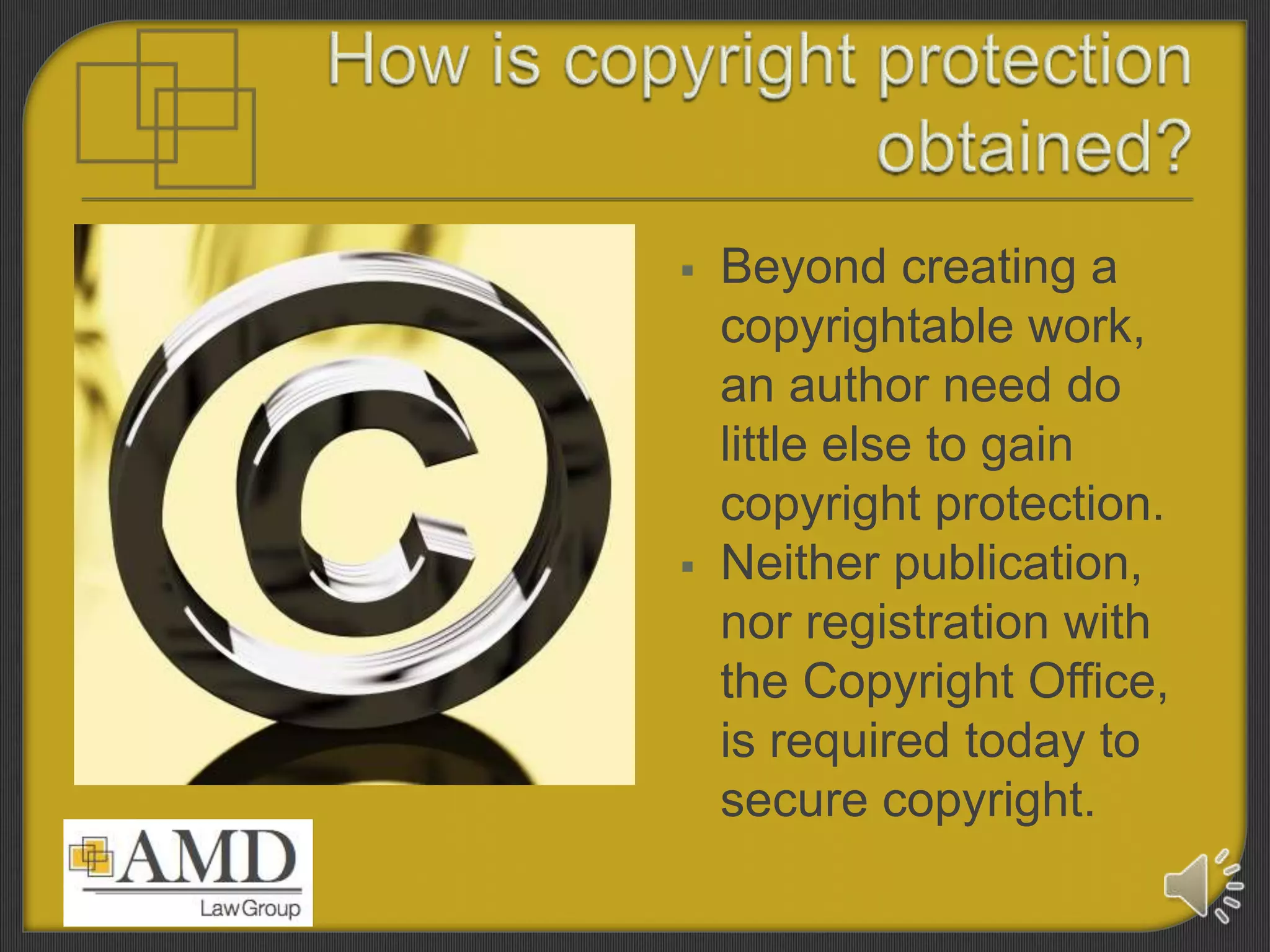 AMD LAW Library presentation regarding copyright protection | PPT