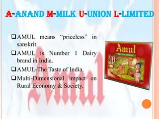 Presentation on Amul Diary | PPTX