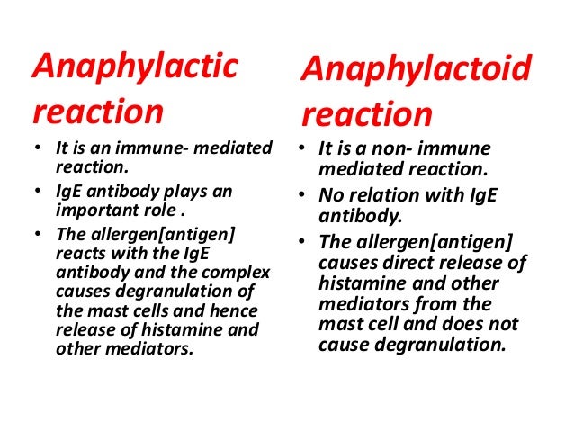 Final anaphylactic reactions and anaphylactic shock