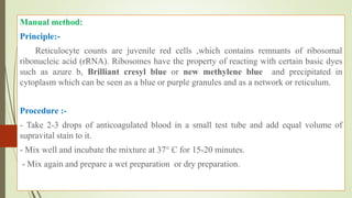 Erythropoiesis and reticulatocyte countppt.pptx