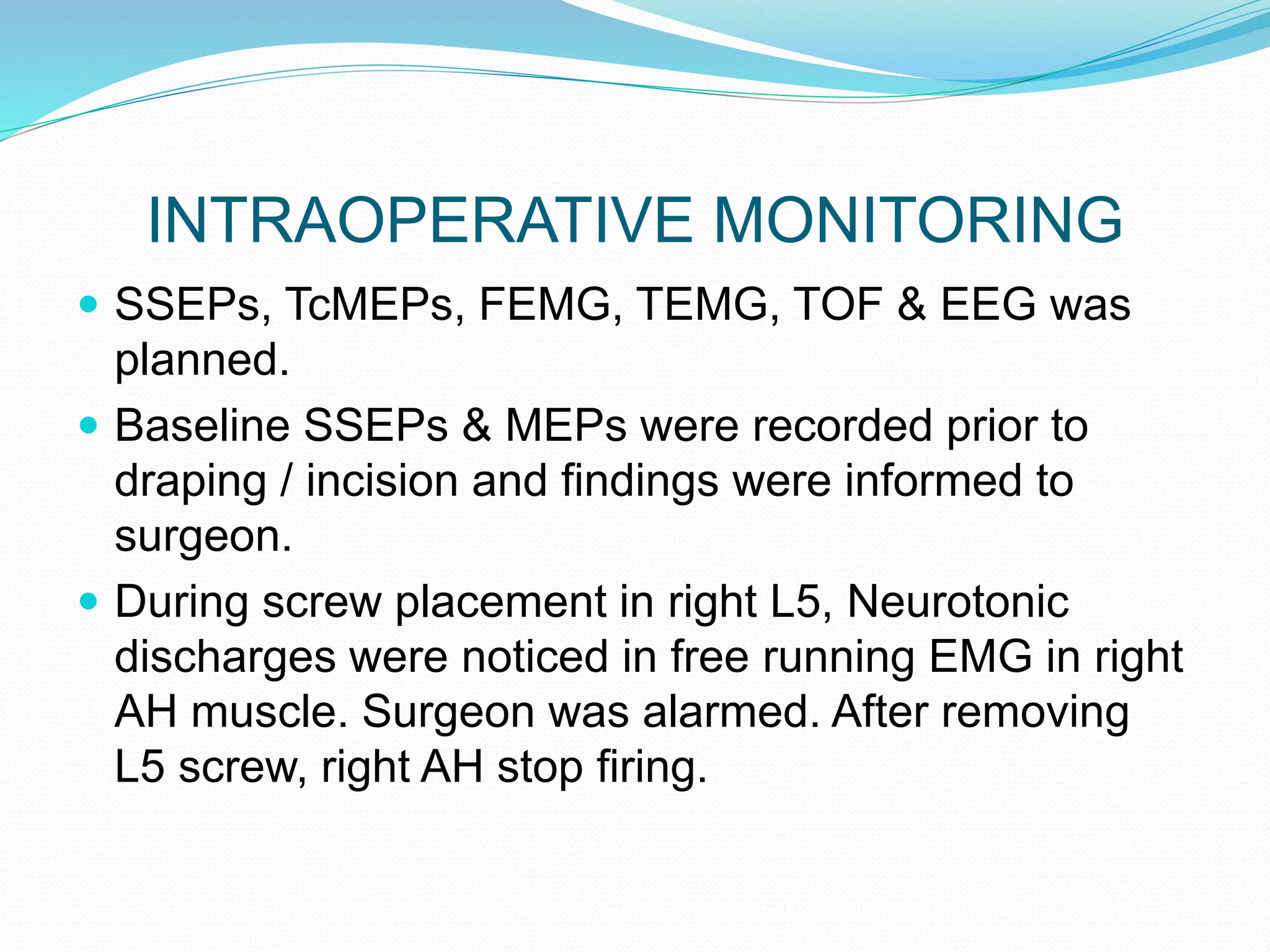 Multimodality IONM in spine surgery | PPTX