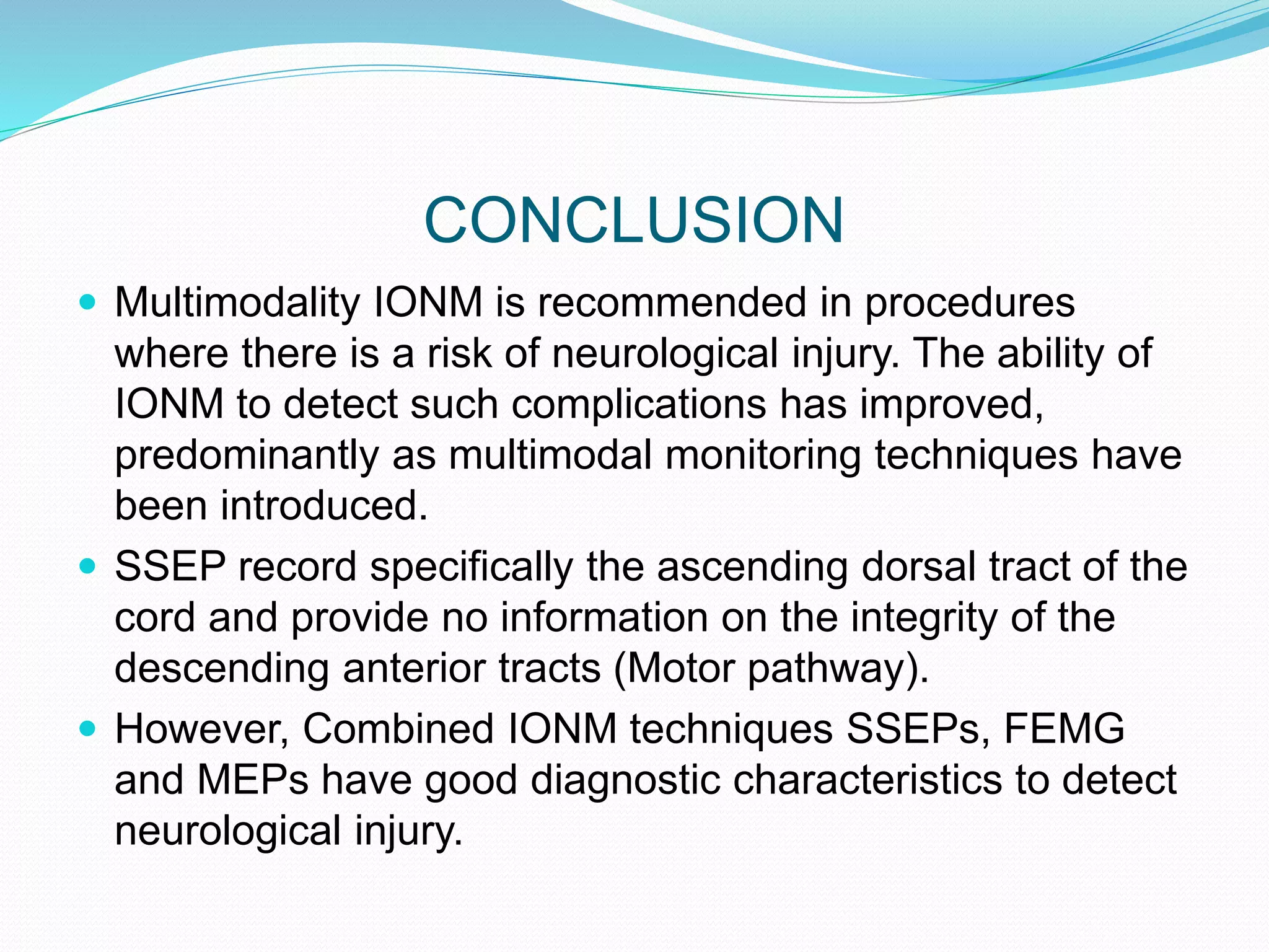 Multimodality IONM in spine surgery | PPTX