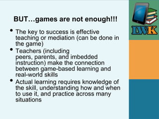 Generalization of Game-Based Learning for Children with ADHD | PPTX