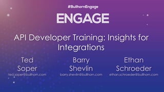 API Developer Training: Insights for Integrations | PPTX