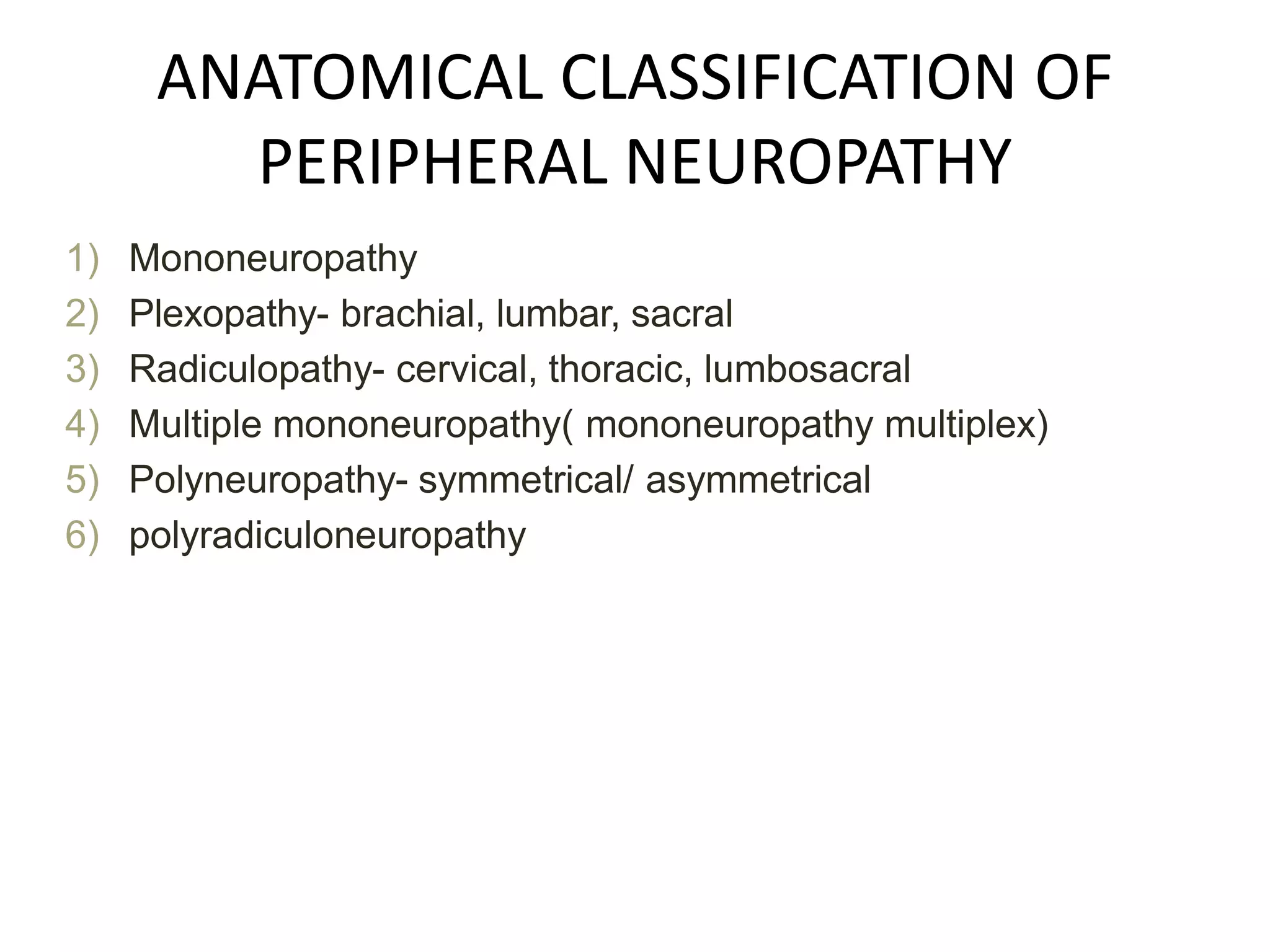 approach to polyneuropathy | PPTX