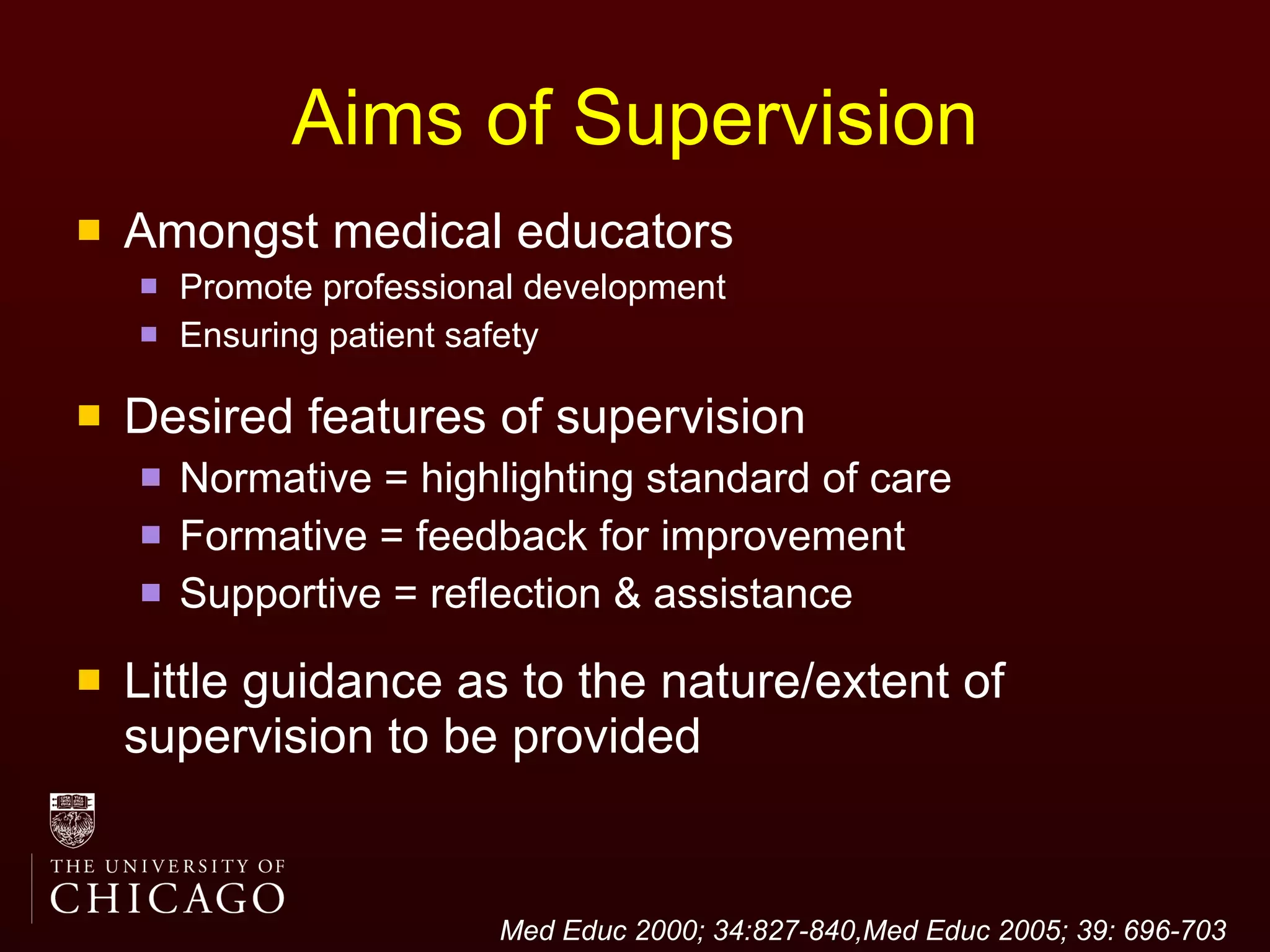 Strategies for Safe and Effective Resident Supervision | PPT