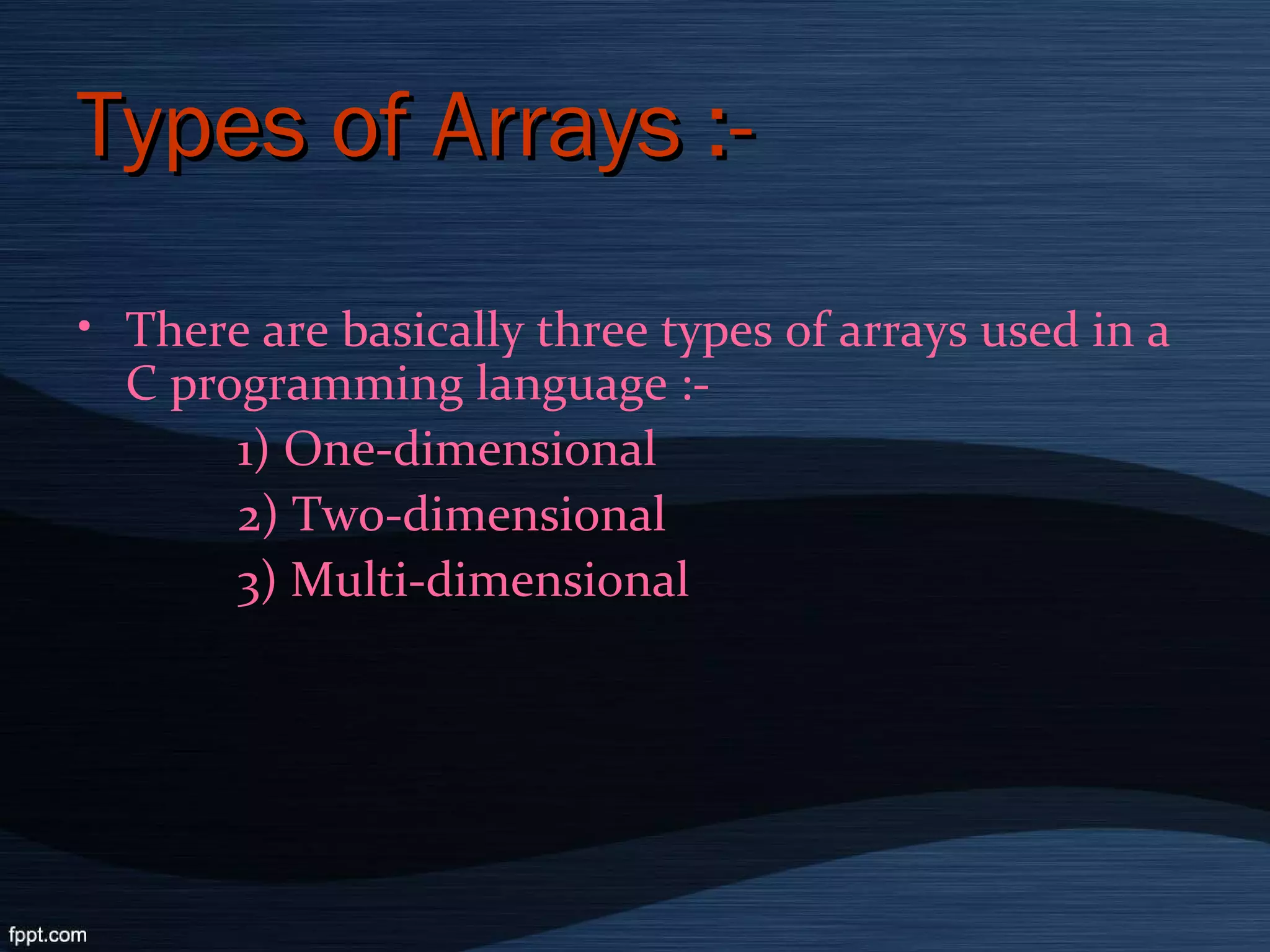 Arrays Basics | PPT