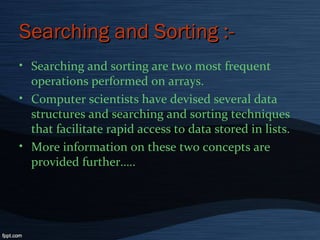 Arrays Basics | PPT