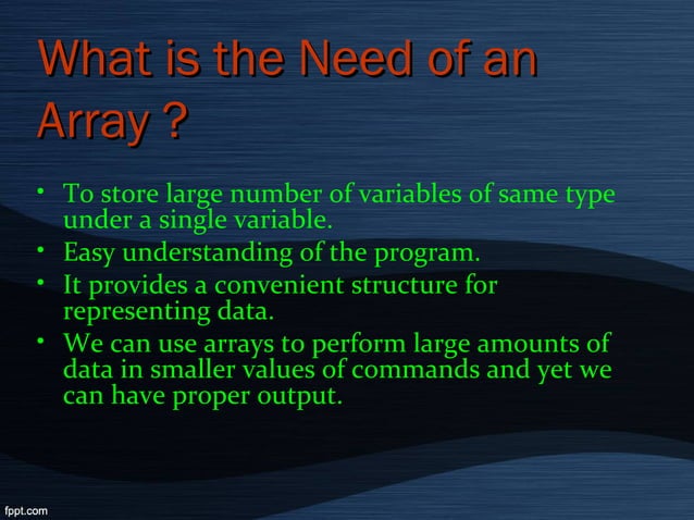 Arrays Basics | PPT