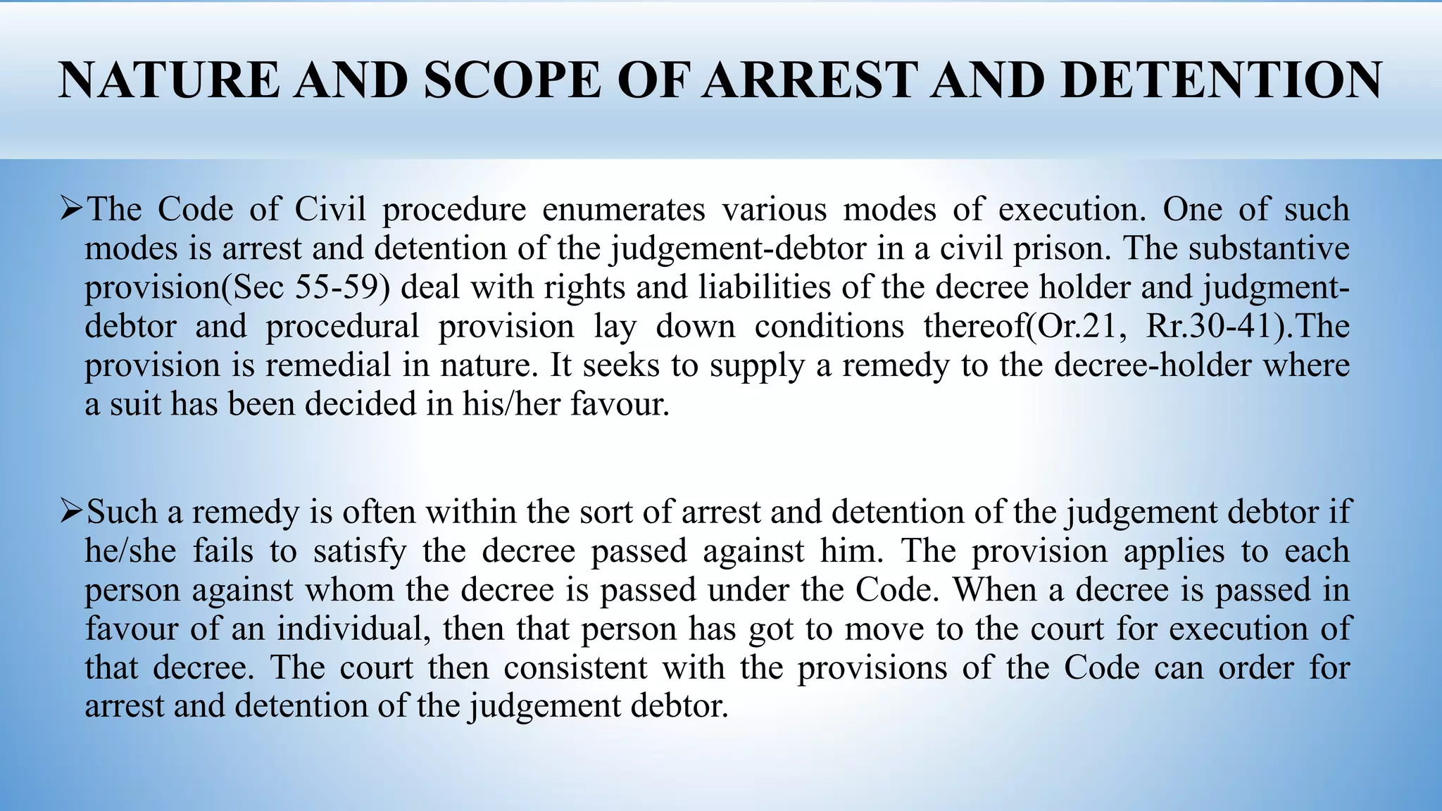 Arrest and Detention Under Code of Civil Procedure; A Critique.pptx