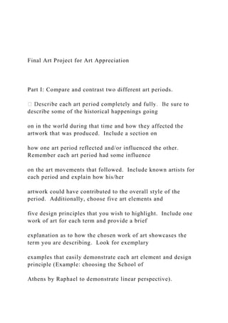 Final Art Project for Art Appreciation Part I Compare.docx