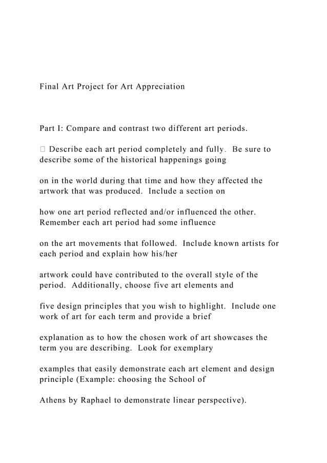 Final Art Project for Art Appreciation Part I Compare.docx