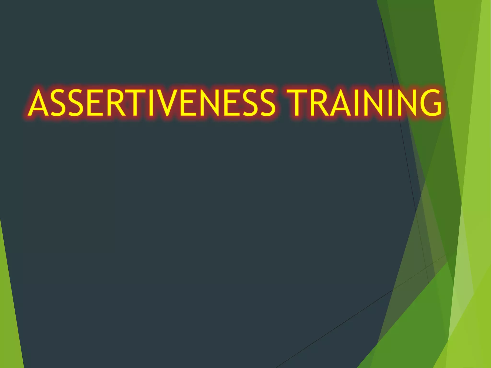 Assertiveness Training | PPT