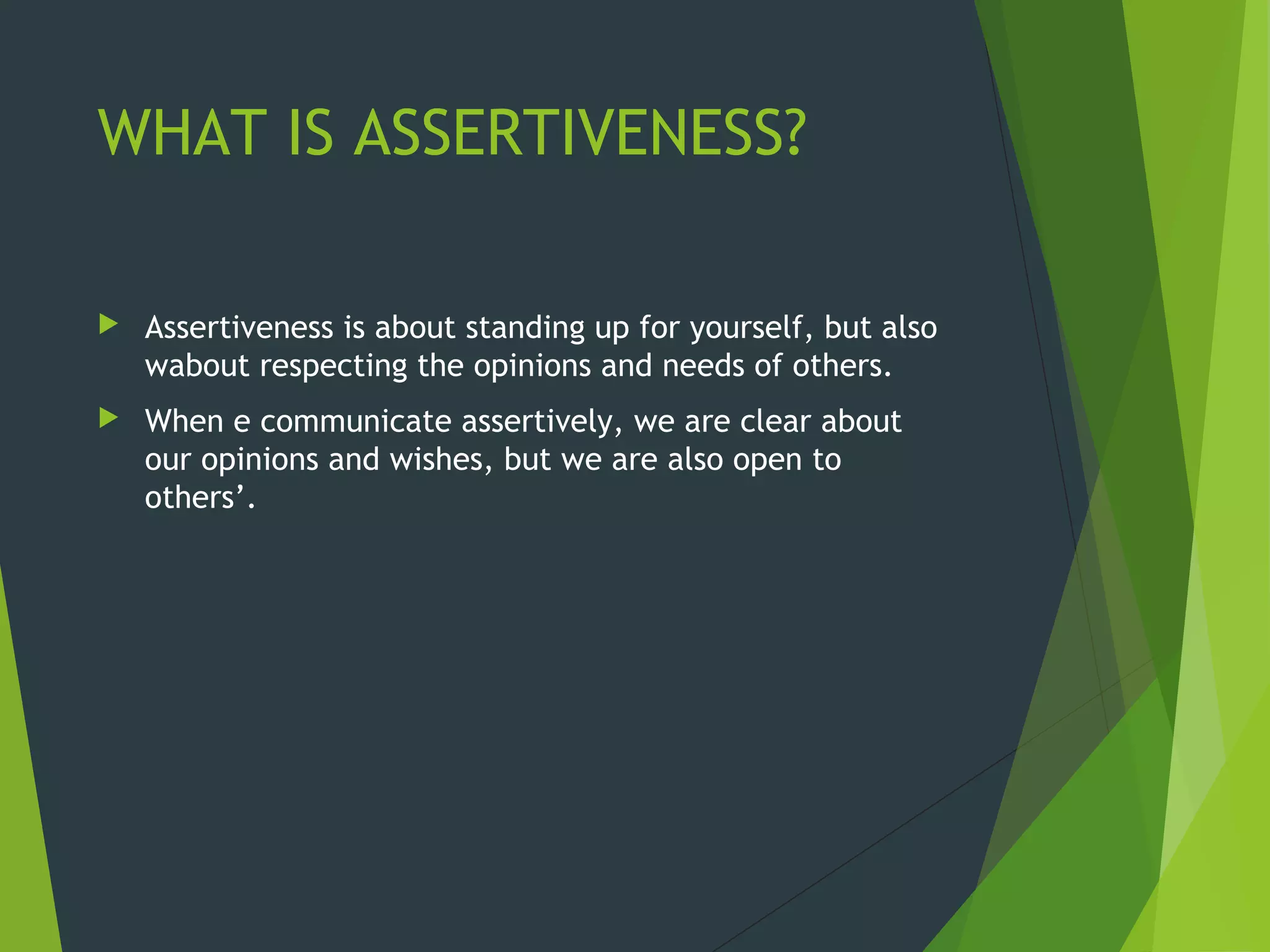 Assertiveness Training | PPT