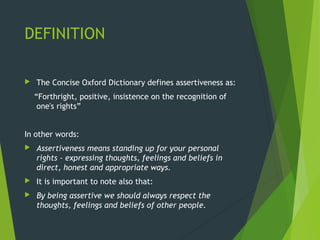 Assertiveness Training | PPT