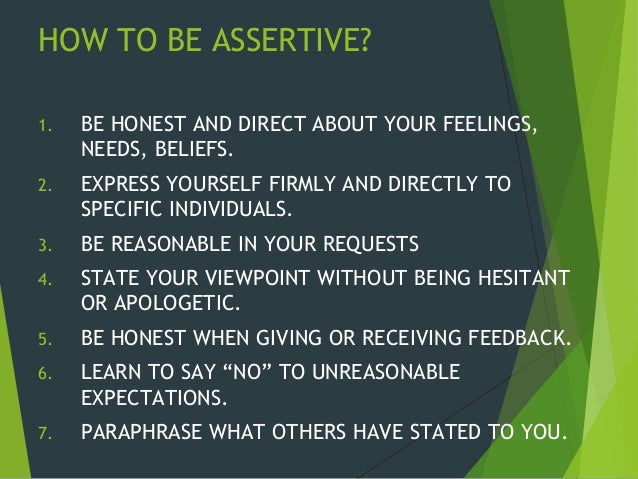 Assertiveness Training