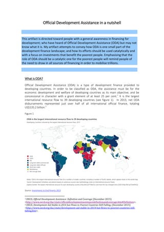 Official Development Assistance in a nutshell | PDF