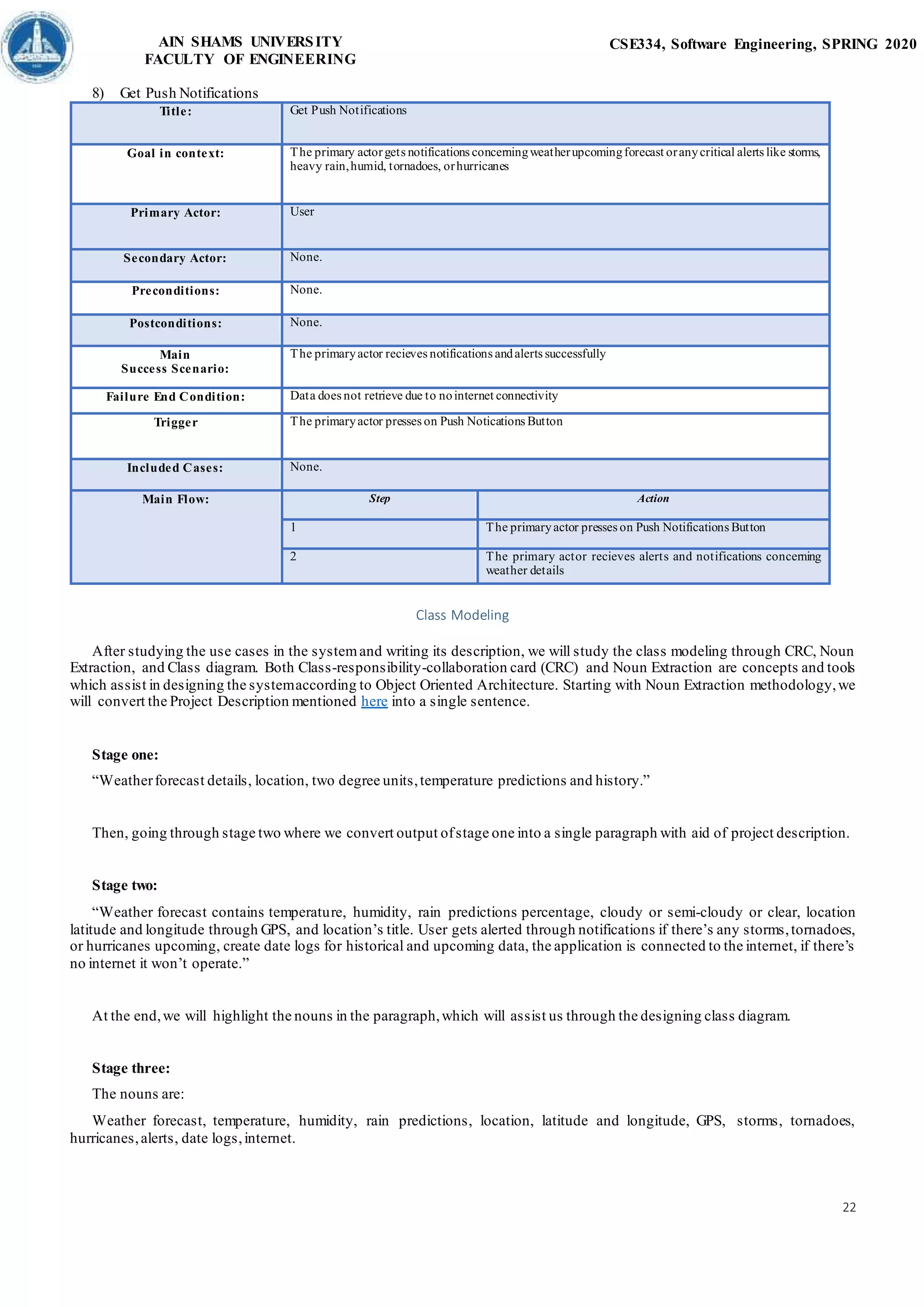 Software Engineering - The Making of a Weather Application | DOCX