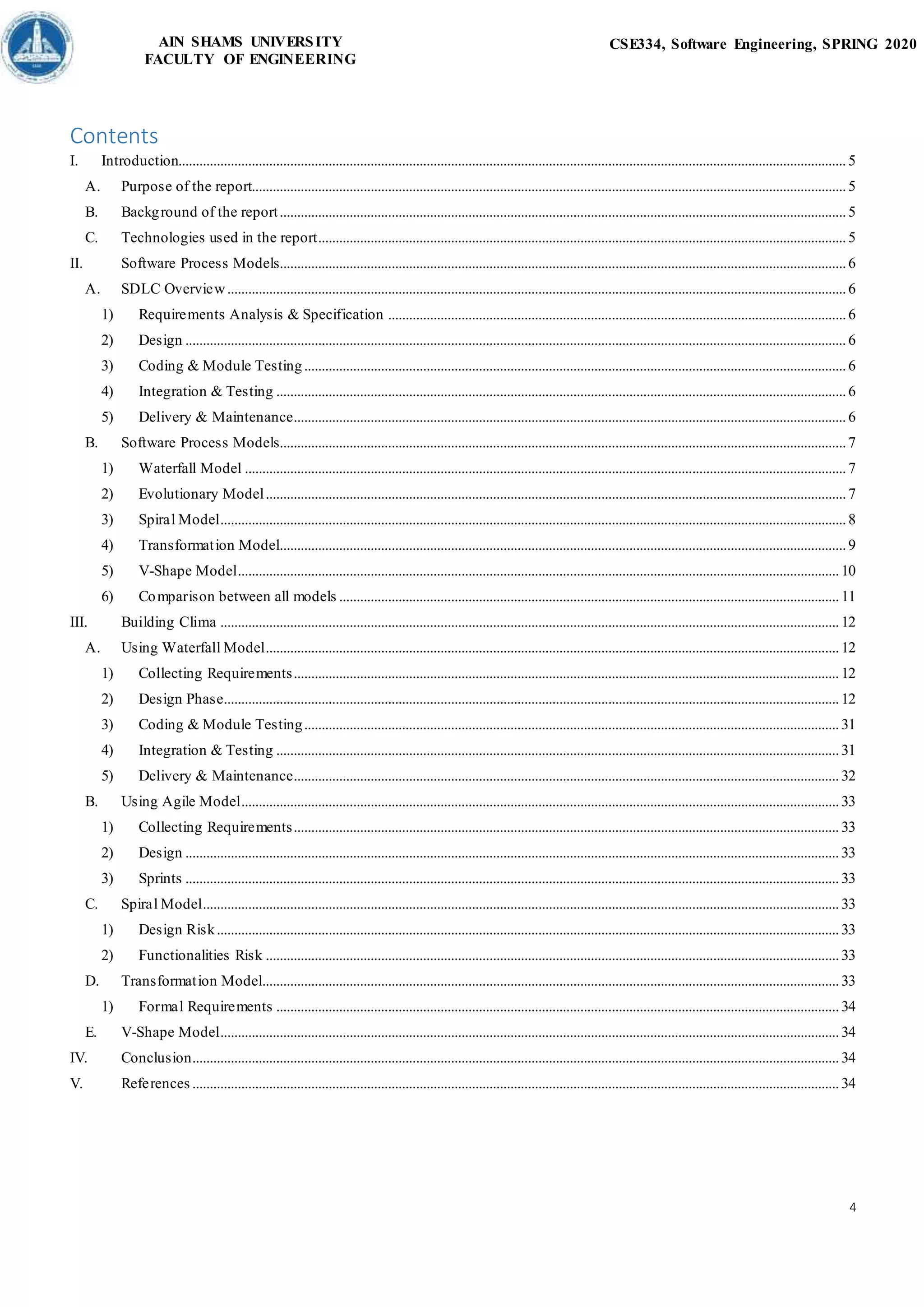 Software Engineering - The Making of a Weather Application | DOCX