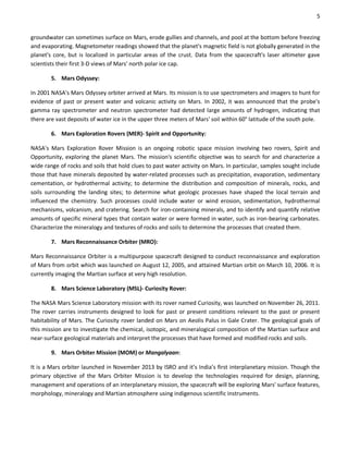 Geology of Mars | PDF