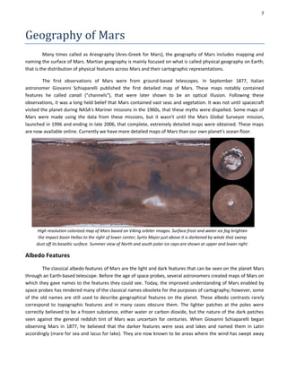 Geology of Mars | PDF