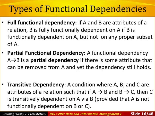 NORMALIZATION - BIS 1204: Data and Information Management I