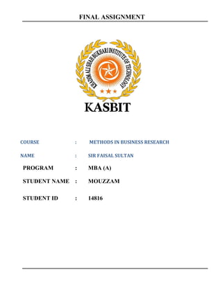 METHODS IN BUSINESS RESEARCH ASSIGNMENT | PDF