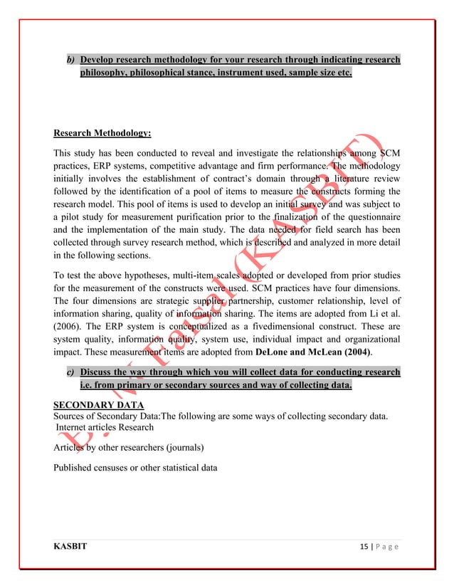 METHODS IN BUSINESS RESEARCH ASSIGNMENT | PDF