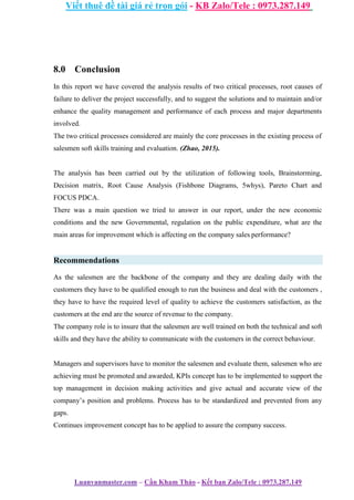 Final Assignment Case Study Focus Pdca Master In Business ...