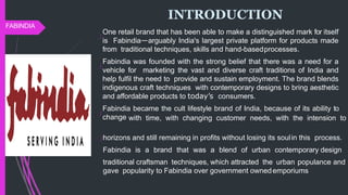 FAB INDIA , PLANOGRAM OF FAB INDIA, VISUAL MERCHANDISING | PPTX