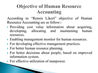 Concept og Human Resource Accounting | PPTX