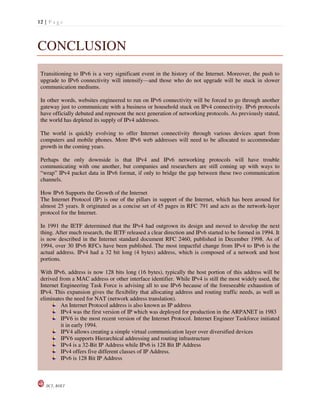 Final Assignment On IPv4 vs IPv6 | PDF