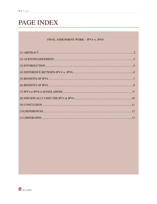 Final Assignment On IPv4 vs IPv6 | PDF