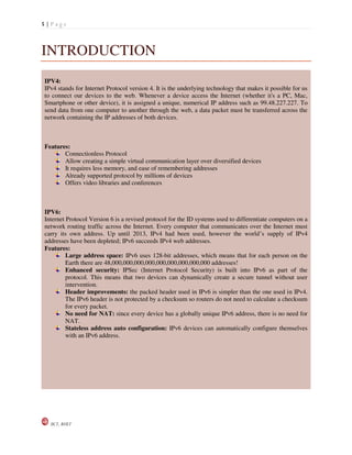 Final Assignment On IPv4 vs IPv6 | PDF
