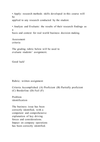 Final Assignment Written assignment (Research Proposal) | DOCX