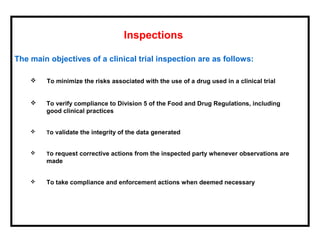 summary report of inspections of clinical trials conducted from April ...