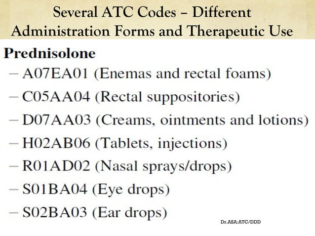 Anatomic Therapeutic Chemical Classification, Defined daily dose, Drug utilisation | PPT