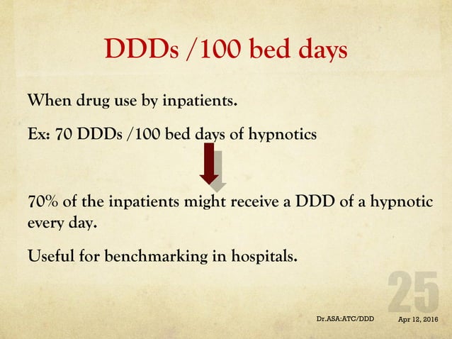 Anatomic Therapeutic Chemical Classification, Defined daily dose, Drug ...