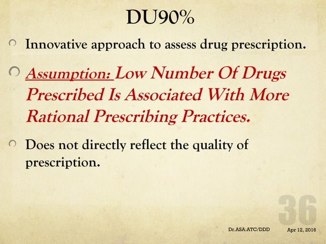 Anatomic Therapeutic Chemical Classification, Defined daily dose, Drug ...