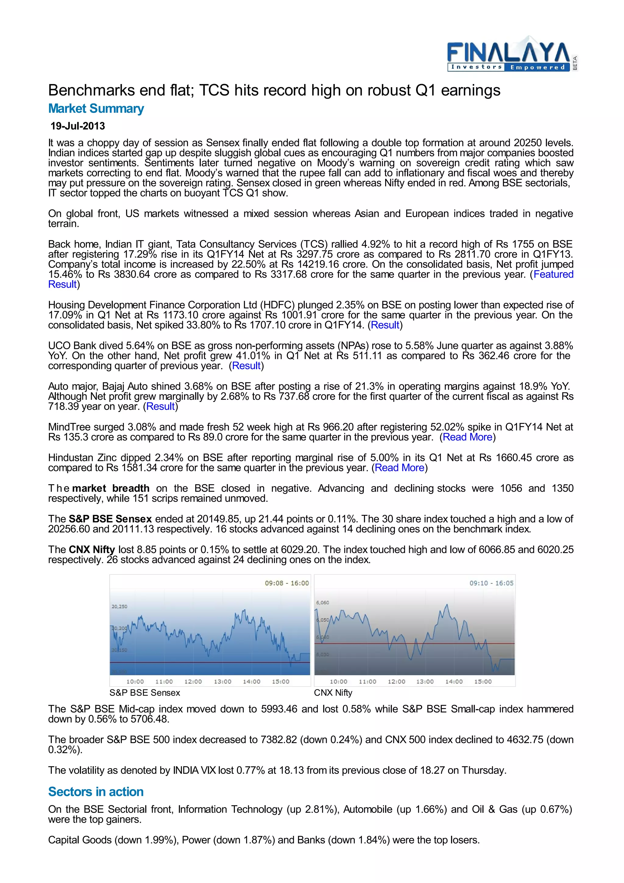 Finalaya daily wrap_19jul2013 | PDF