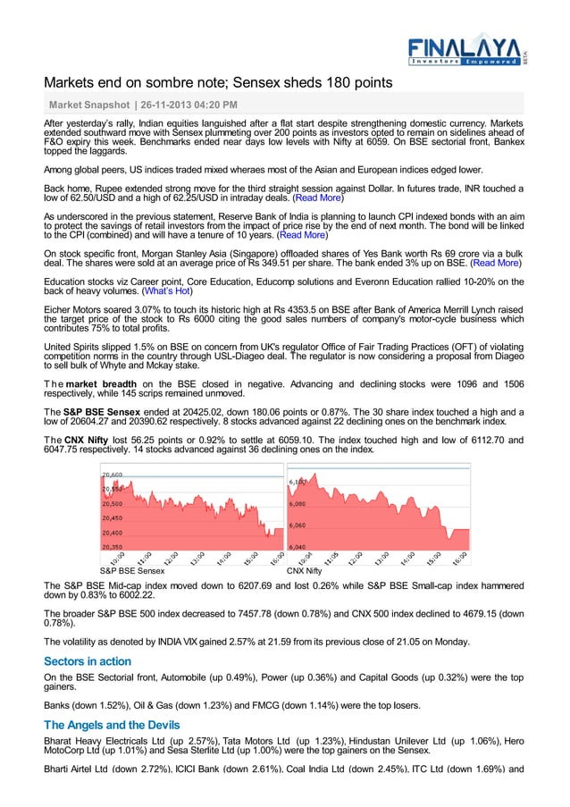Finalaya daily wrap_26nov2013 | PDF