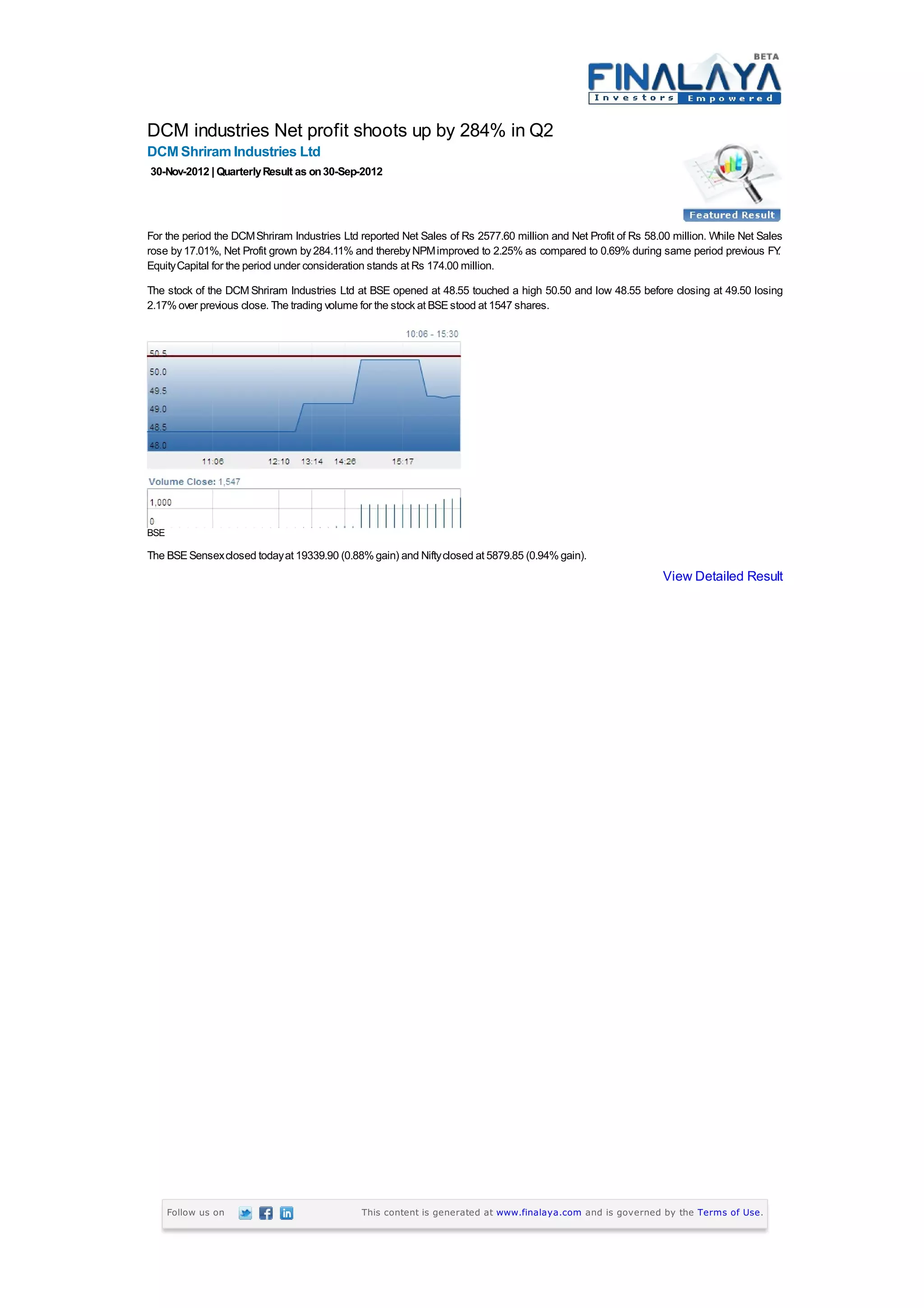 Finalaya featured result_30nov2012 | PDF