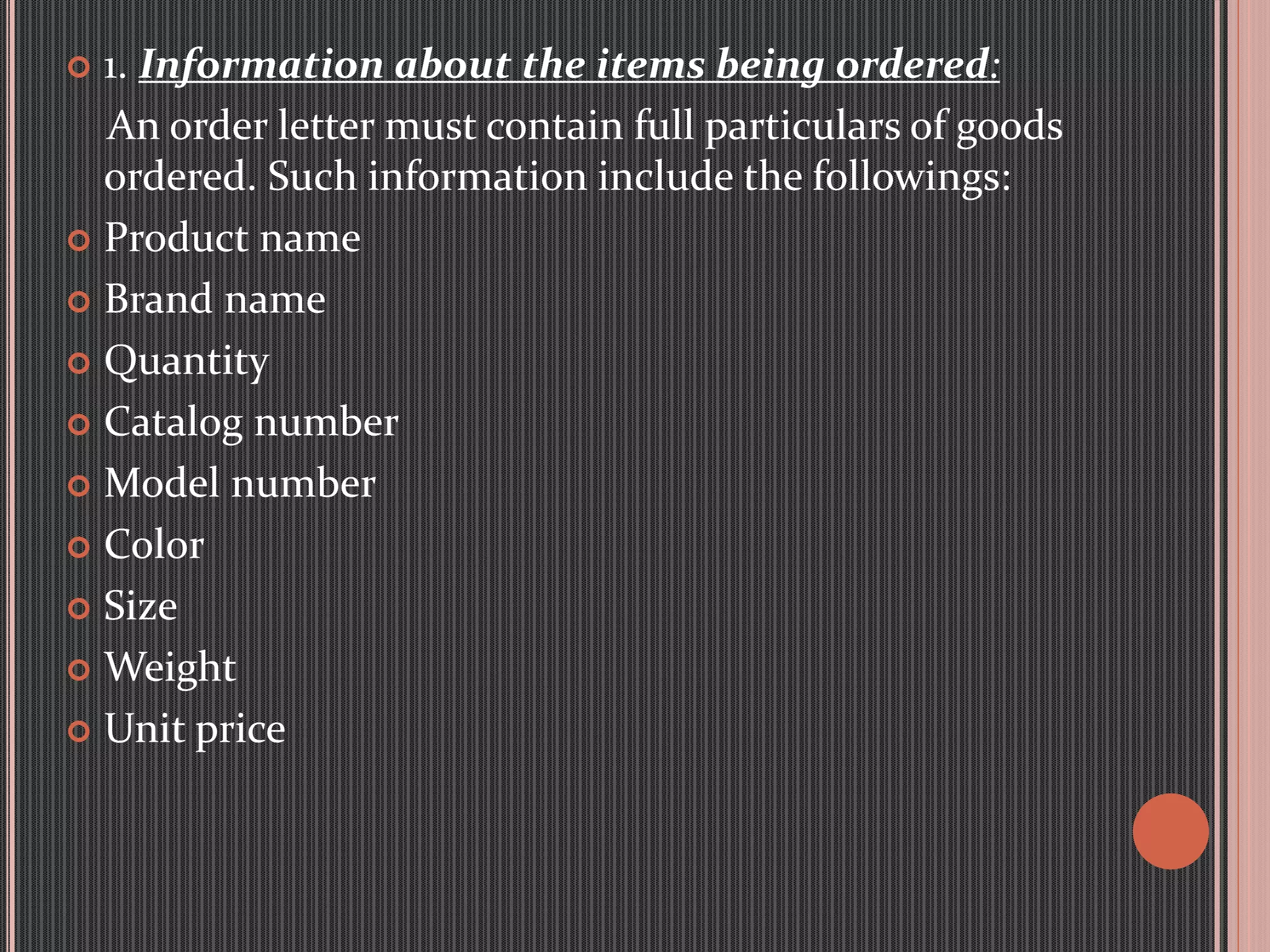 orders letters | PPTX