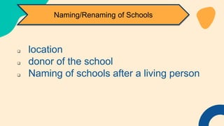 B. GUIDELINES ON THE ESTABLISHMENT, SEPARATION OF ANNEXES, INTEGRATION ...